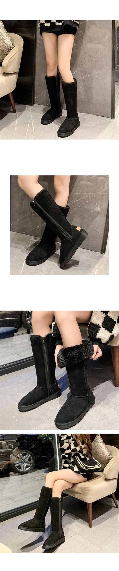 통굽3cm230~250 키높이 어그부츠 가보시 롱부츠 라운드 양털 뽀글이 하비 스웨이드 통넓은 웨스턴 첼시 앵클 플랫슈즈 겨울 기모 롱워커 로퍼 가죽 스퀘어 하객룩 단콩 신발