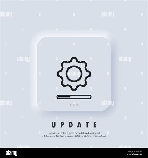 Update System Icon Concept Of Upgrade Application Progress Icon Loading And Gear Icon