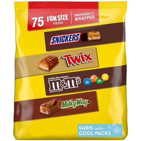 Snickers Mandms Milk Chocolate Milky Way And Twix Fun Size Chocolate Candy Variety