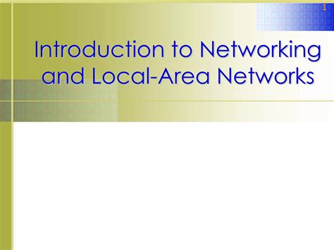 Lec Introduction To Networking Ppt