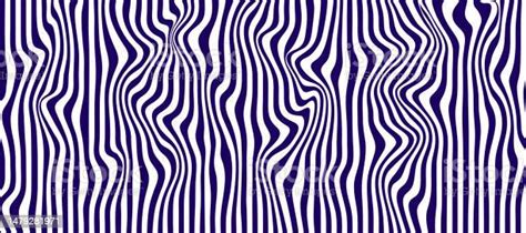 흰색 배경에 추상 착시 파동 물결 모양의 왜곡 효과를 형성하는 파란색과 흰색 줄무늬의 흐름 벡터 그림입니다 3차원 형태에 대한 스톡 벡터 아트 및 기타 이미지 Istock