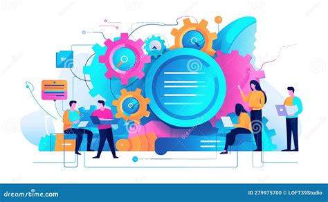 Generative Ai Devops Specialists Work Collaboration Stock Illustration