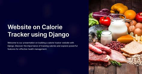 Website On Calorie Tracker Using Django