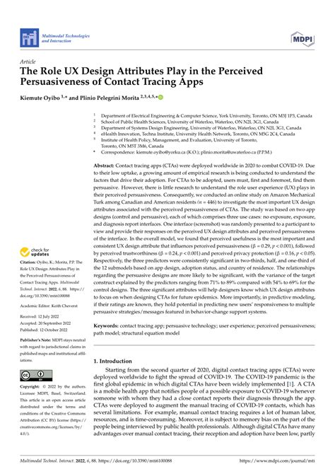 pdf the role ux design attributes play in the perceived