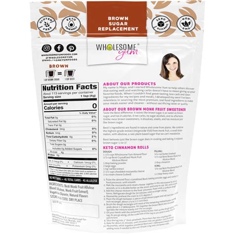 Besti Brown Monk Fruit Sweetener With Allulose Wholesome Yum