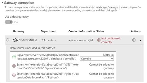 Gateway Connection Error In Power Bi Service Az Microsoft