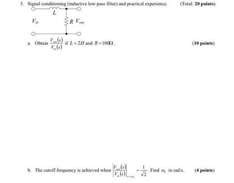 Solved Total Points Signal Conditioning Inductive Chegg