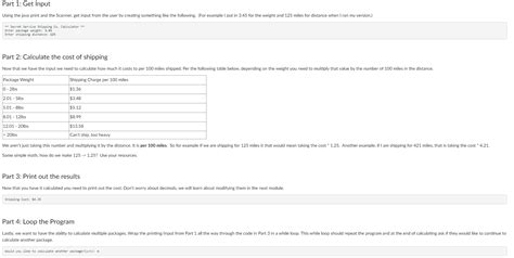 Solved Part Get Input Secret Service Shipping Co Chegg Com