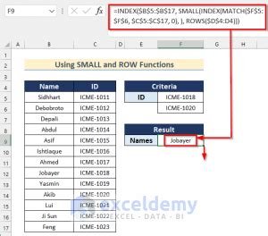 Excel INDEX MATCH With Multiple Criteria And Multiple Results