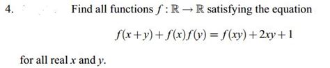 solved 4 find all functions f r → r satisfying the