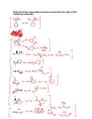 Resonance Practice Problems Pdf Draw All Of The Reasonable Resonance Structures For Each Of
