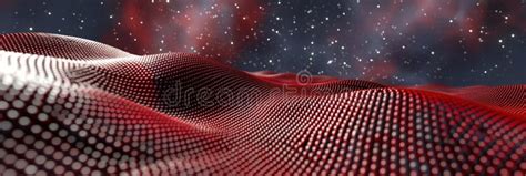 Red And Black Dot Matrix Pattern With A Futuristic And High Tech