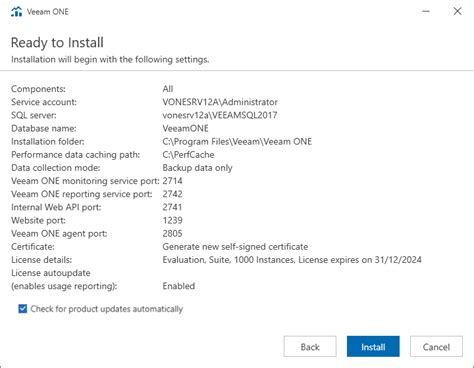 Step Review Installation Summary Veeam ONE Deployment Guide