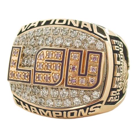 2003 Lsu Tigers Ncaa Football Championship Ring Gold And Silver Pawn Shop