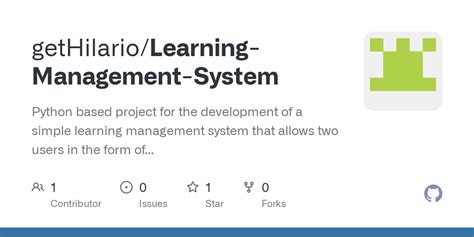Github Gethilariolearning Management System Python Based Project For The Development Of A