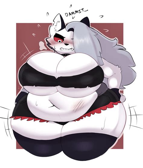 Rule 34 Bbw Big Breasts Breasts Chubby Cleavage Female Furry Hellhound Helluva Boss Huge