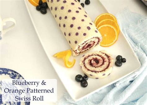 Blueberry Curd Patterned Swiss Roll All Overhead Name Bb Caroline S