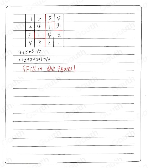 Solved Question 6 In The Grid Shown The Numbers From 1 To 4 Must Appear Once In Each Row And