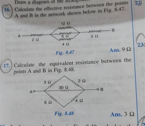 Calculate The Effective Resistance Between The Points A And B In The Netw