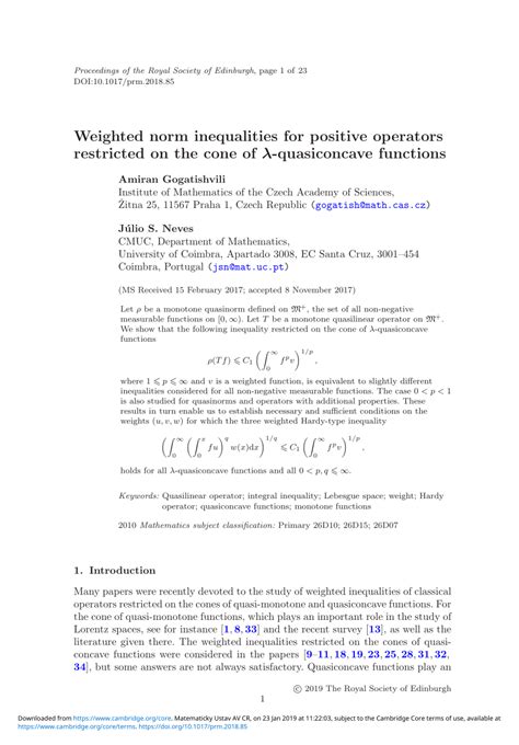 Pdf Weighted Norm Inequalities For Positive Operators Restricted On