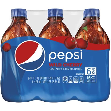 Pepsi Cola Wild Cherry Soda Bottles 6 Pk 16 Fl Oz Kroger