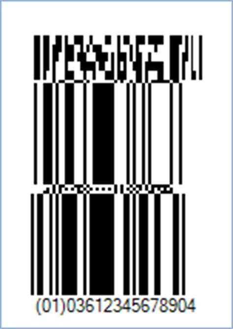 GS DataBar Stacked Omnidirectional Formerly RSS Stacked Omnidirectional Reduced Space