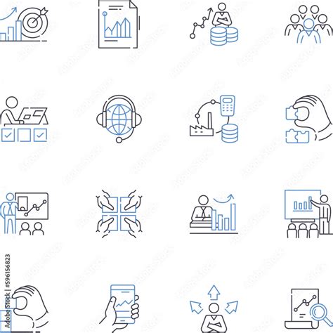 Information Security Line Icons Collection Firewall Encryption