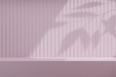 Светло розовая текстурированная стена 3d рендеринга сцены макета подиума цилиндра красного цвета