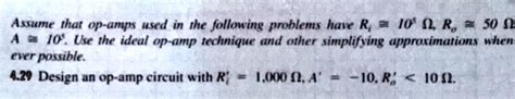 solved assume that op amps used in the following problems have r 10
