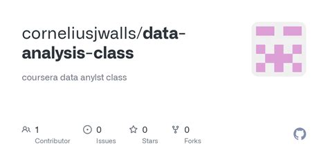 GitHub Corneliusjwalls Data Analysis Class Coursera Data Anylst Class