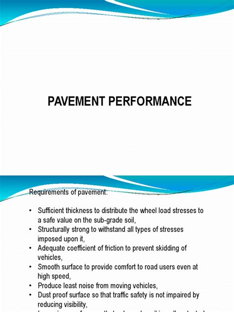 Pavement Performance Pdf Road Surface Asphalt
