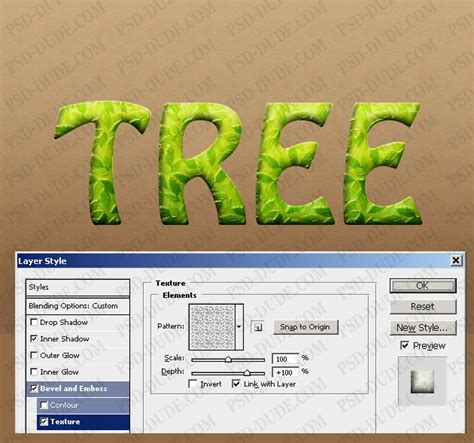 Photoshop Tree Text Effect Photoshop Tutorial PSDDude