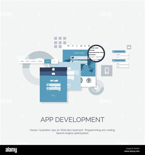 Vector Illustration Flat Computing Background Programmingcoding Web Development And Search