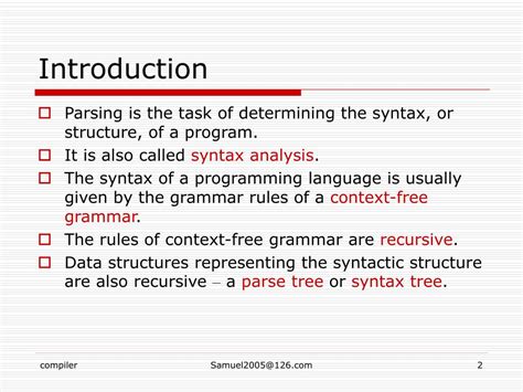 Ppt Chapter 3 Context Free Grammars And Parsing Powerpoint