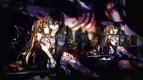 Hd Wallpaper Sword Art Online Asuna Yuuki Kazuto Kirigaya Kirito Sword Art Online
