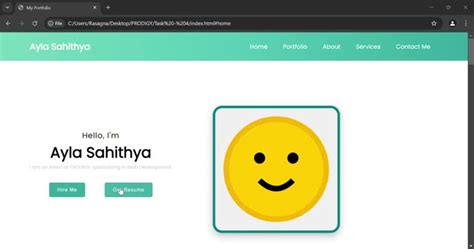 Webdevelopment Portfoliowebsite Frontenddevelopment Javascript Css Sahithya Ayla
