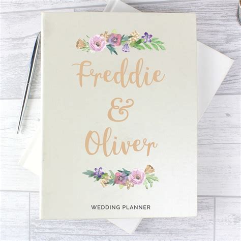 Personalised Floral Watercolour Wedding Planner Make It Your Way