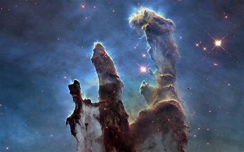 Pillars Of Creation Space Stars Nebula Hd Wallpaper Ultra Hd Pillars