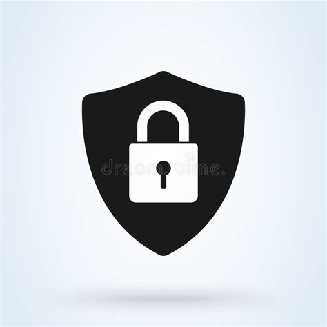 Abstract Security Vector Icon Illustration Isolated On Black Background Shield Security Icon