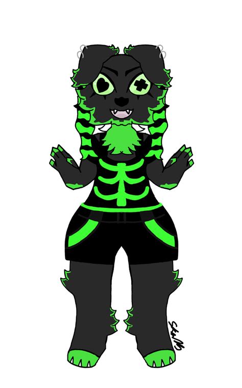 Black And Green Wolf Furry