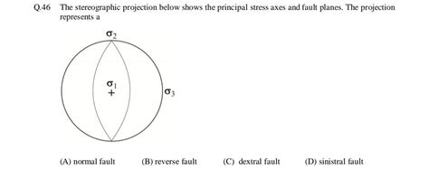 Solved Q 46 ﻿the Stereographic Projection Below Shows The