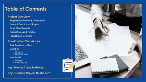 Task Prioritization Table Of Contents Ppt Summary Introduction Presentation Graphics