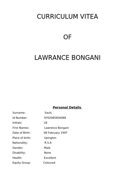 Curriculum Vitea Lee Pdf