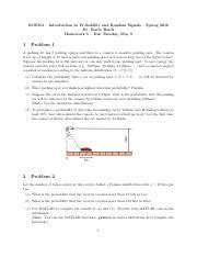 2018sp ECE353 HW5 Pdf ECE353 Introduction To Probability And Random Signals Spring 2018 Dr