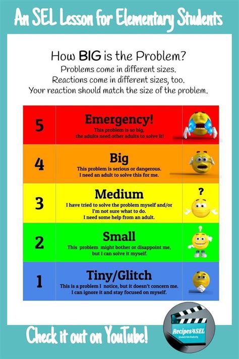 Whats The Size Of The Problem Coping Skills Activities School
