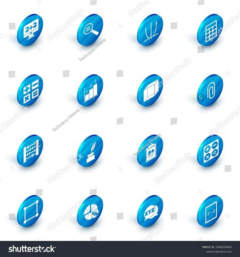 Set Calculation Graph Schedule Chart Diagram Stock Vector Royalty Free