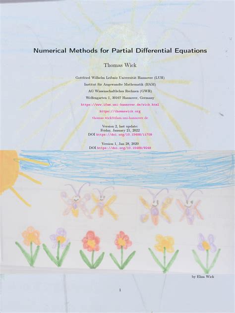 Wick Numerical Methods For Partial Differential Equations Pdf