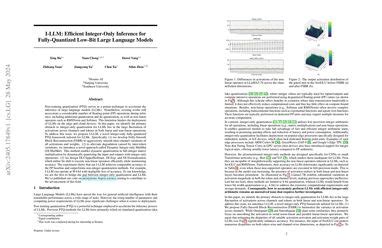I LLM Efficient Integer Only Inference For Fully Quantized Low Bit