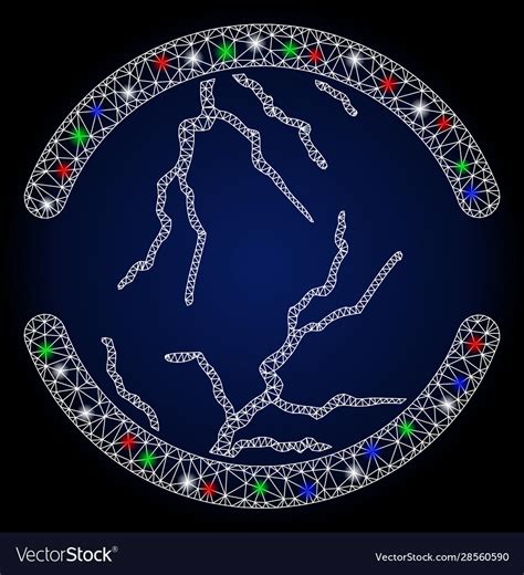 Flare Mesh Wire Frame Clean Energy With Royalty Free Vector