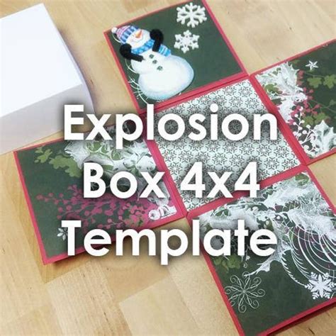 Exploding Box Template Etsy